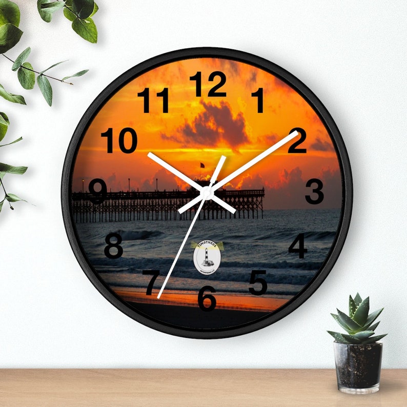 A Beautiful Wall Clock Featuring a Blazing Myrtle Beach Sunrise! No ...