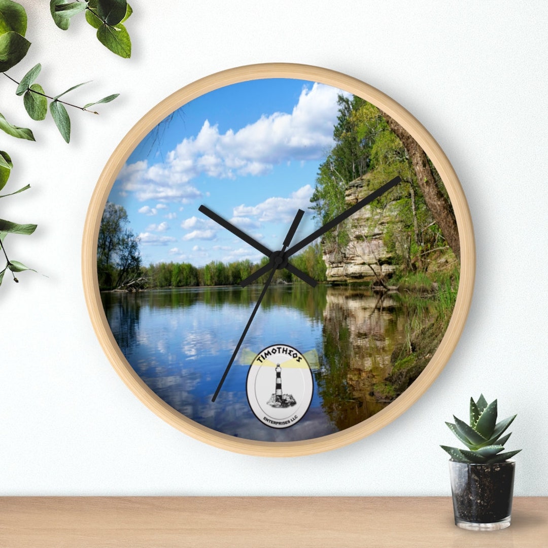 Custom Wall Clock Featuring A Color Photograph of a Beautiful and ...