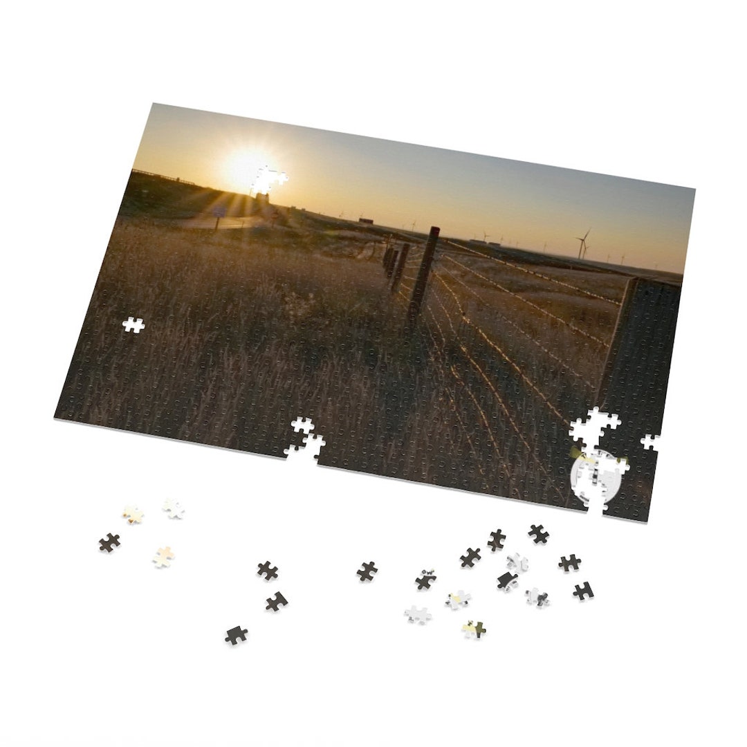 Custom Jigsaw Puzzle Featuring A Color Landscape Photo of a Wyoming ...