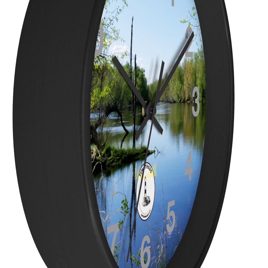 Custom Wall Clock Featuring a Color Photography of a Beautiful Peaceful ...