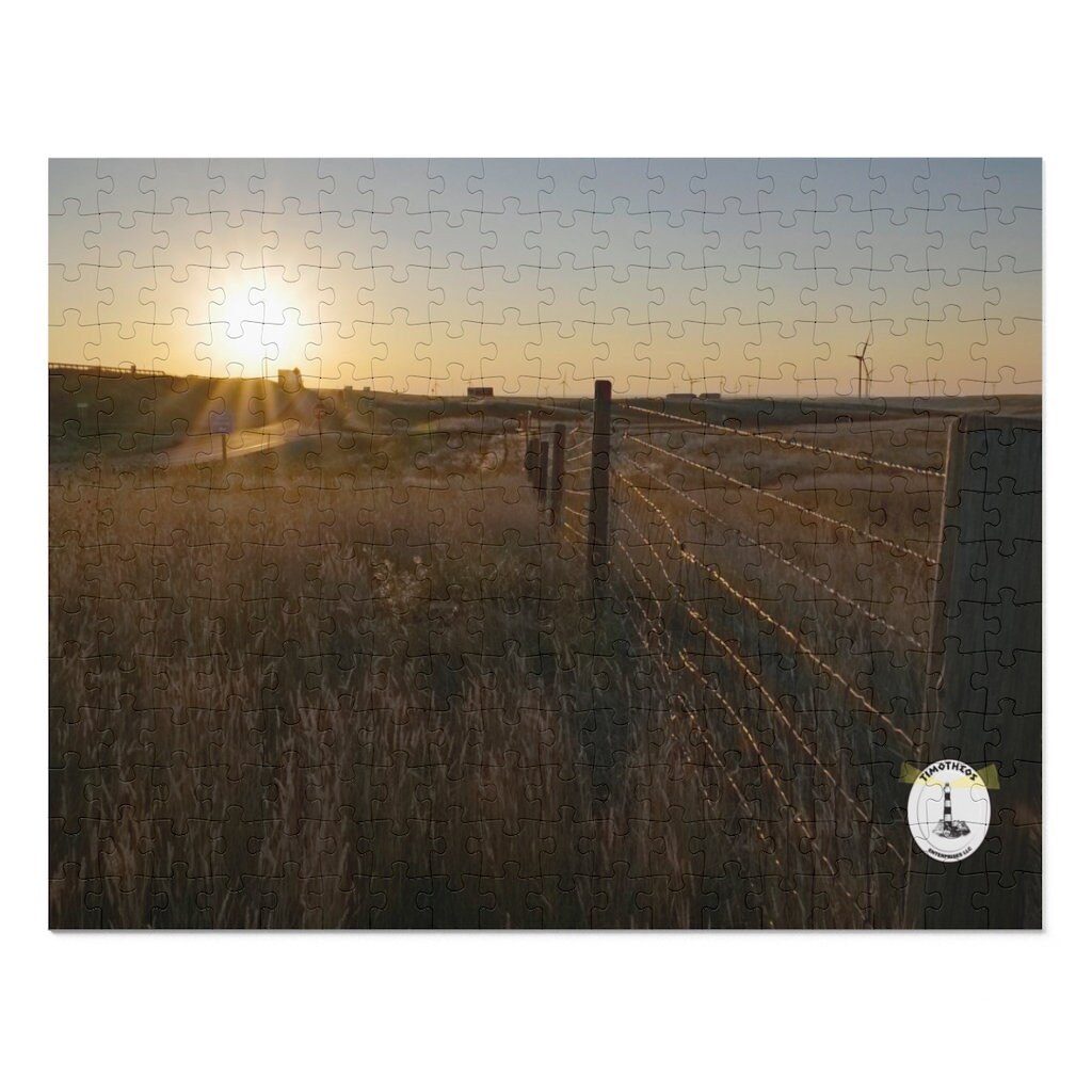 Custom Jigsaw Puzzle Featuring A Color Landscape Photo of a Wyoming ...