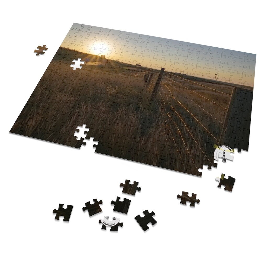 Custom Jigsaw Puzzle Featuring A Color Landscape Photo of a Wyoming ...
