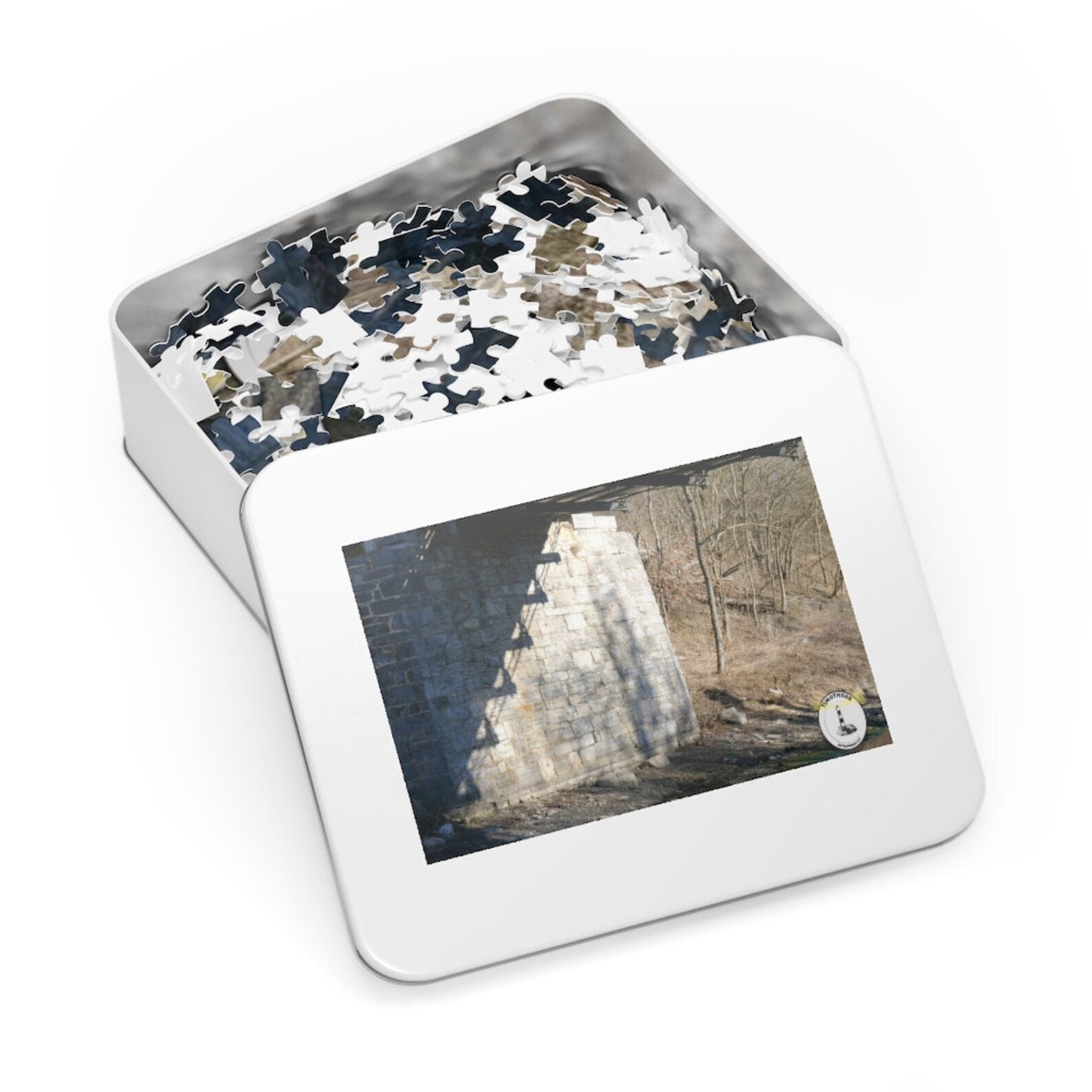 Custom Jigsaw Puzzle Featuring A Color Abstract Photograph of a Rail ...