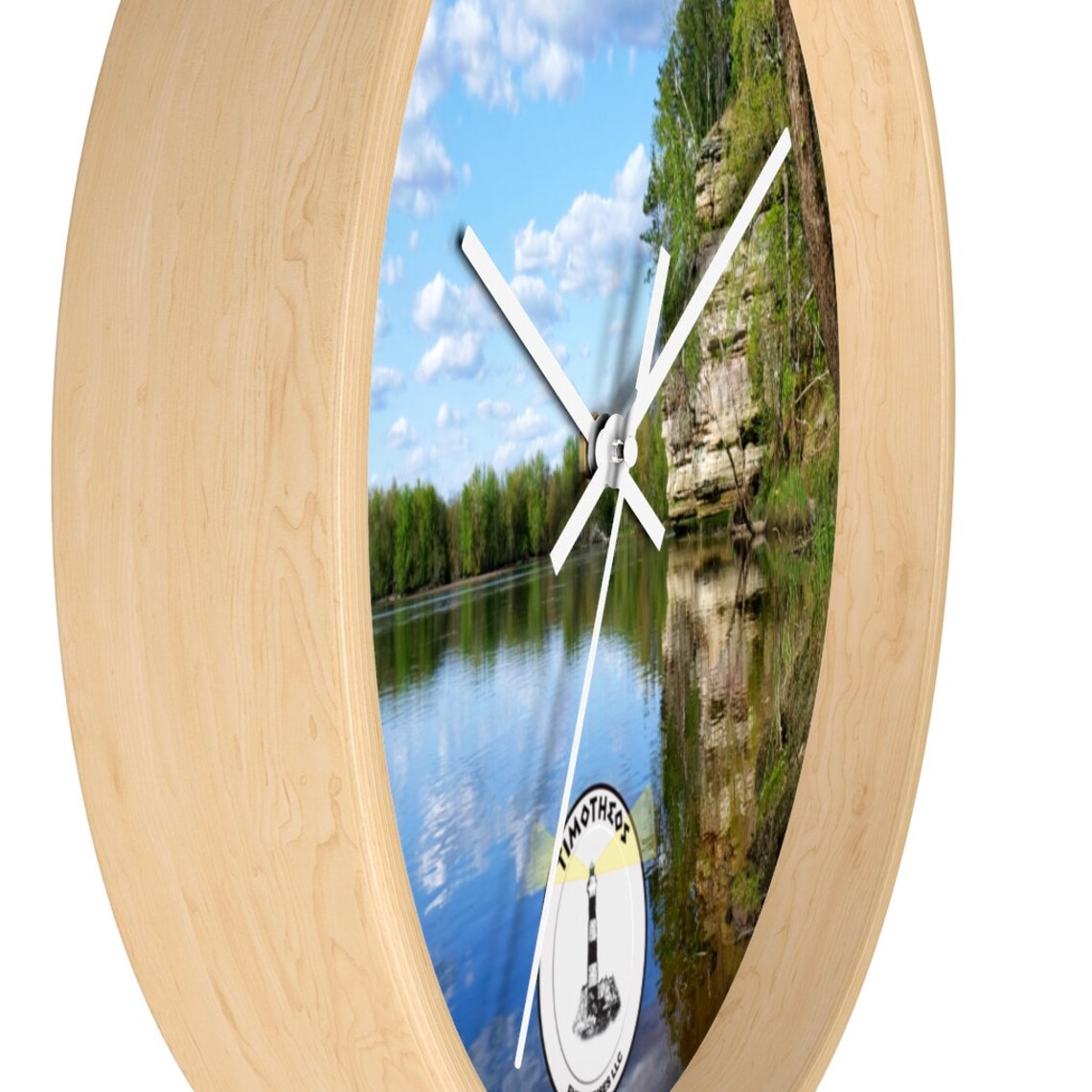 Custom Wall Clock Featuring A Color Photograph of a Beautiful and ...
