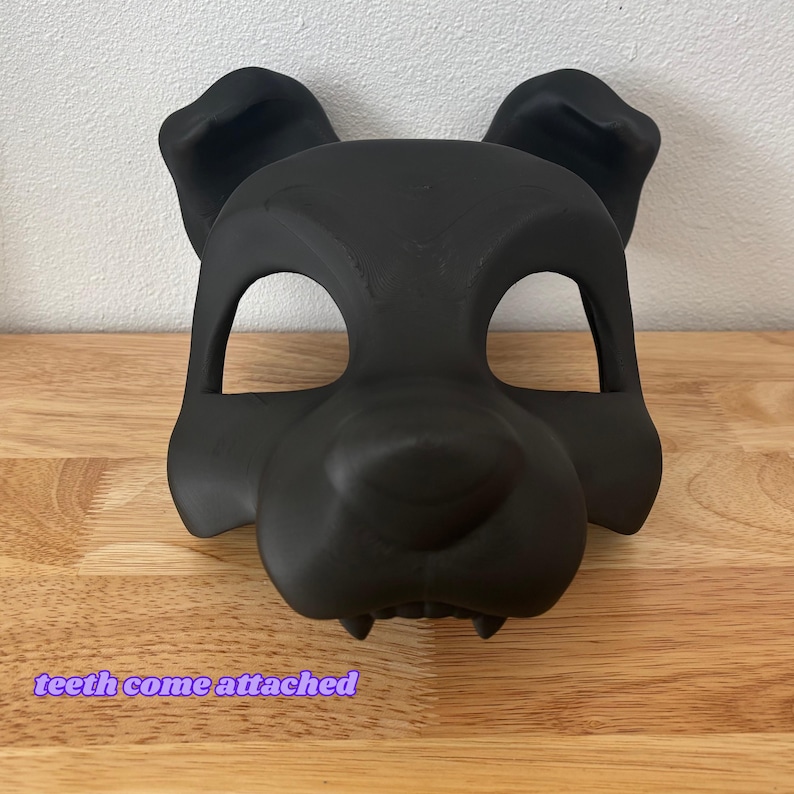 3D Printed Toony Fursuit Head Base Half Mask, Canine/puppy, One Size ...