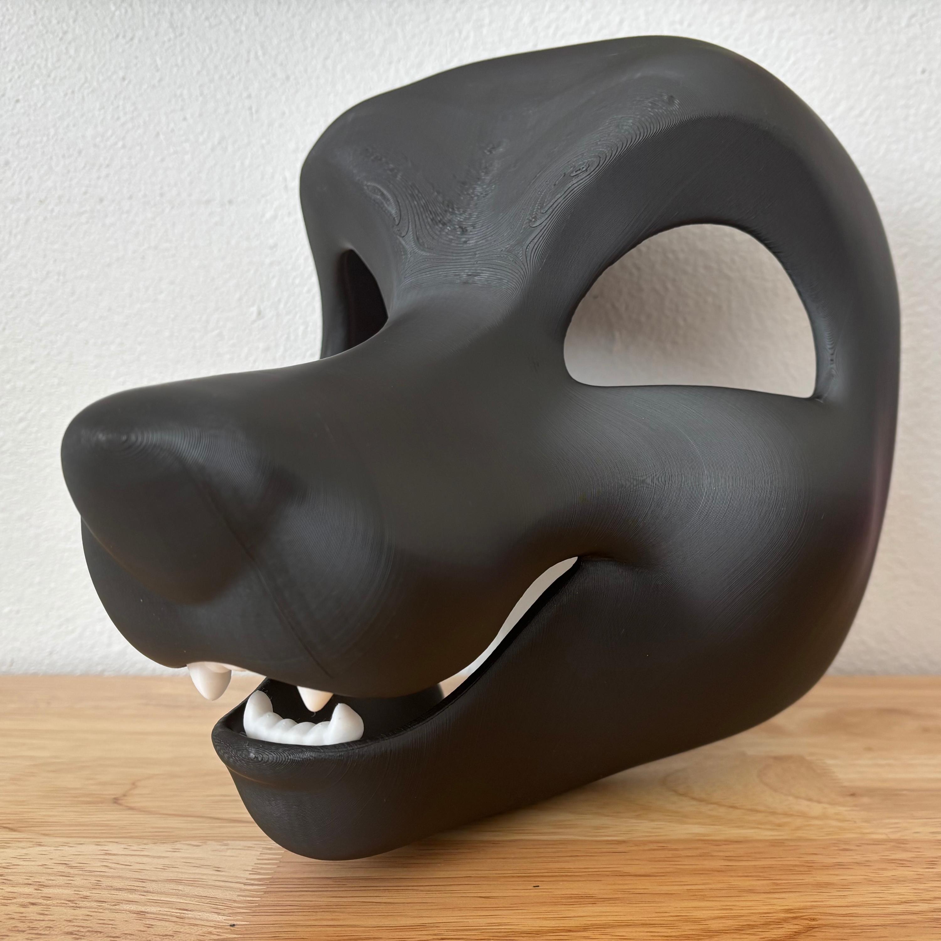 3D Printed Toony Fursuit Head Base, Fox/canine, One Size Fits Most ...