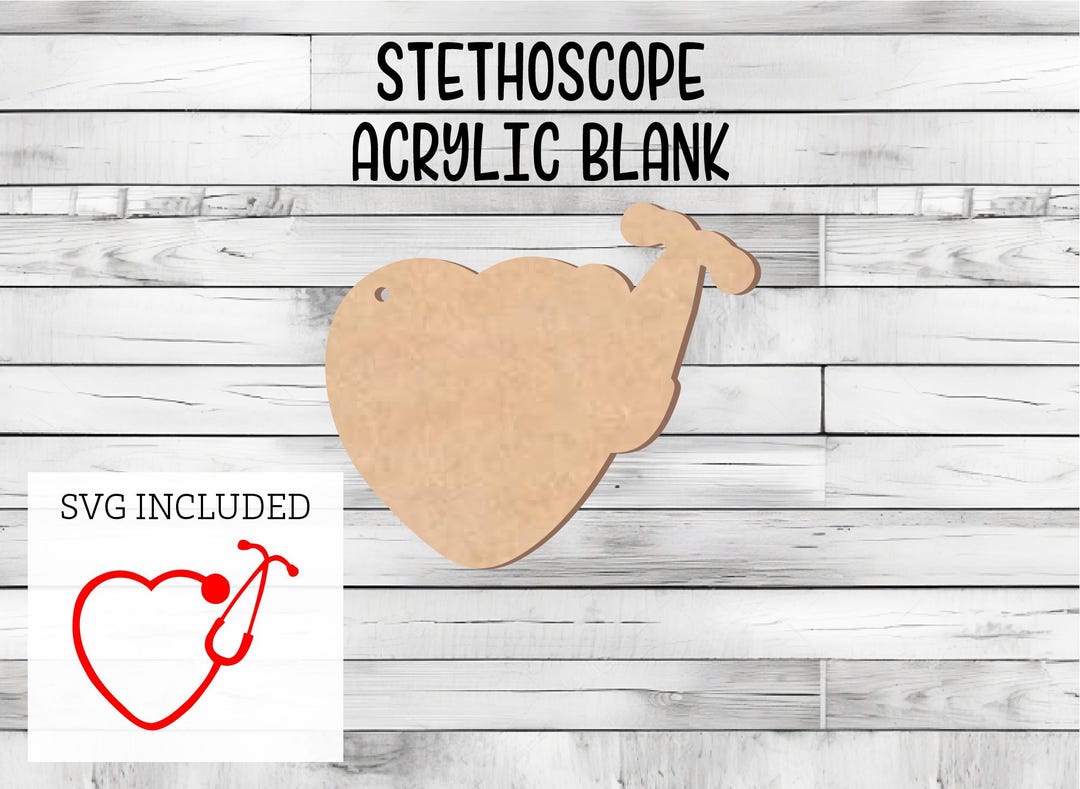 Stethoscope Acrylic Blank, Nurse Acrylic Shapes Badge Reels, Nurse DIY ...