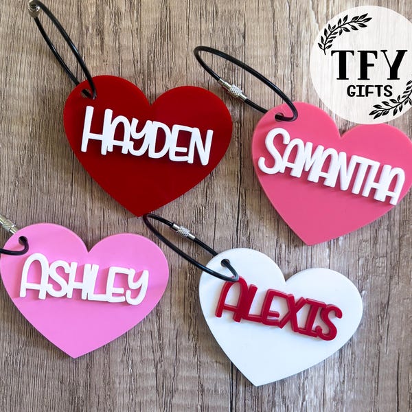 Heart Name Tag - Etsy