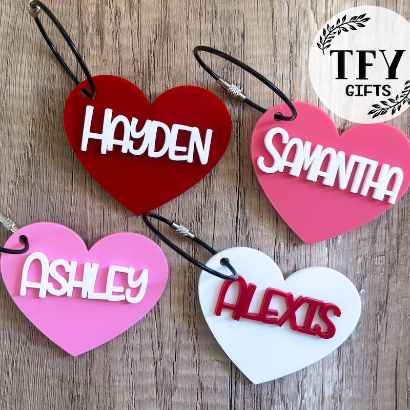 Heart Name Tag - Etsy