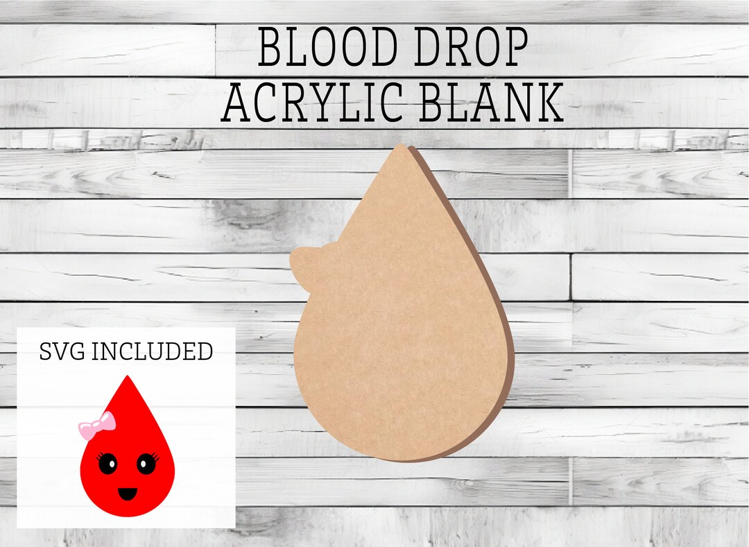 Blood Droplet Acrylic Blank, Phlebotomist Acrylic Shapes Badge Reels ...