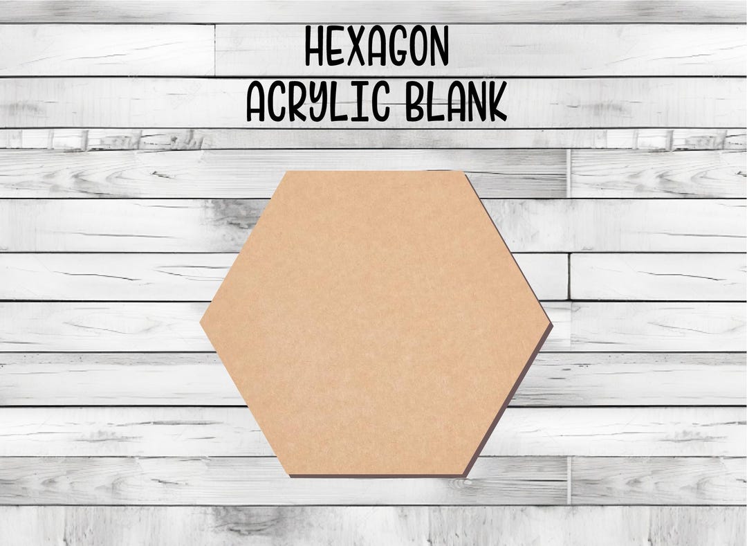 Hexagon Acrylic Shape, Clear Acrylic Hexagon Blank, Unfinished Craft ...