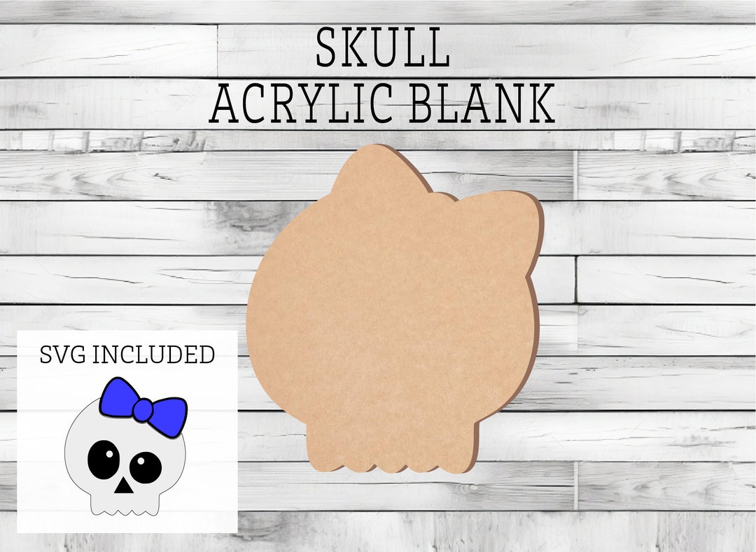 Skull Acrylic Blank, Halloween Acrylic Shapes Badge Reels and Phone ...