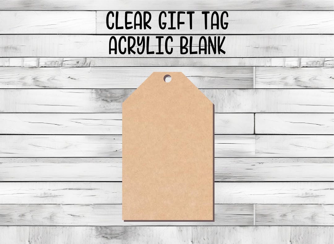 Gift Tag Acrylic Blank, Christmas Acrylic Name Tag Blank, Sublimation ...