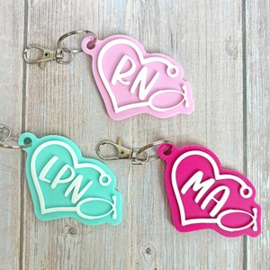 Nurse Keychain, Customized RN Gift, Personalized Nurse Gift, Nurse Bag ...