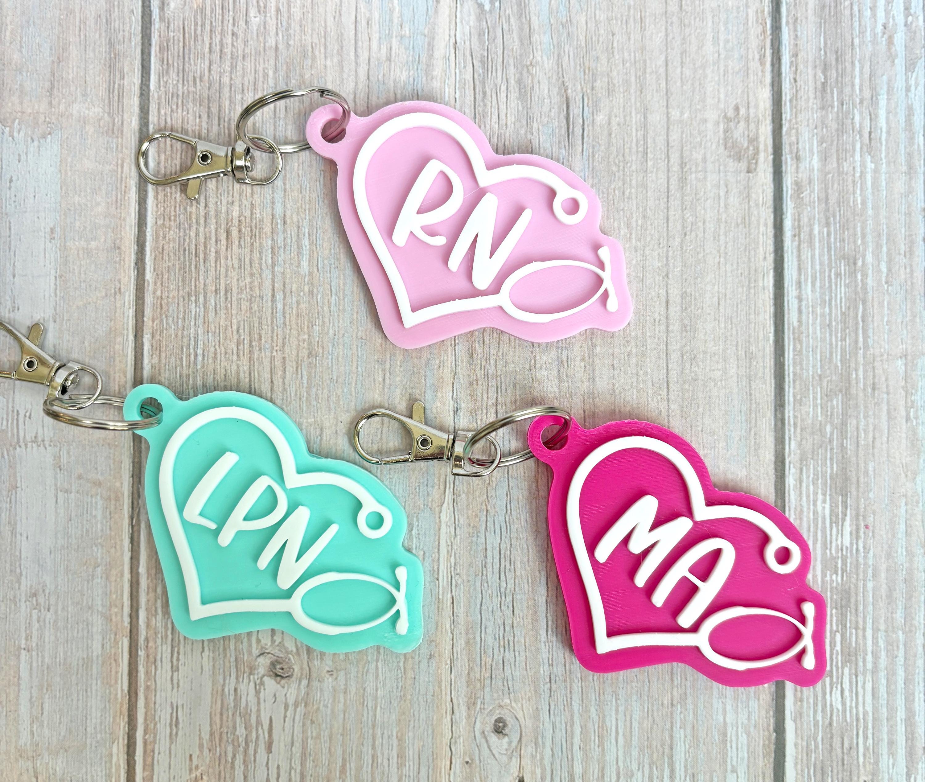 Nurse Keychain, Customized RN Gift, Personalized Nurse Gift, Nurse Bag ...