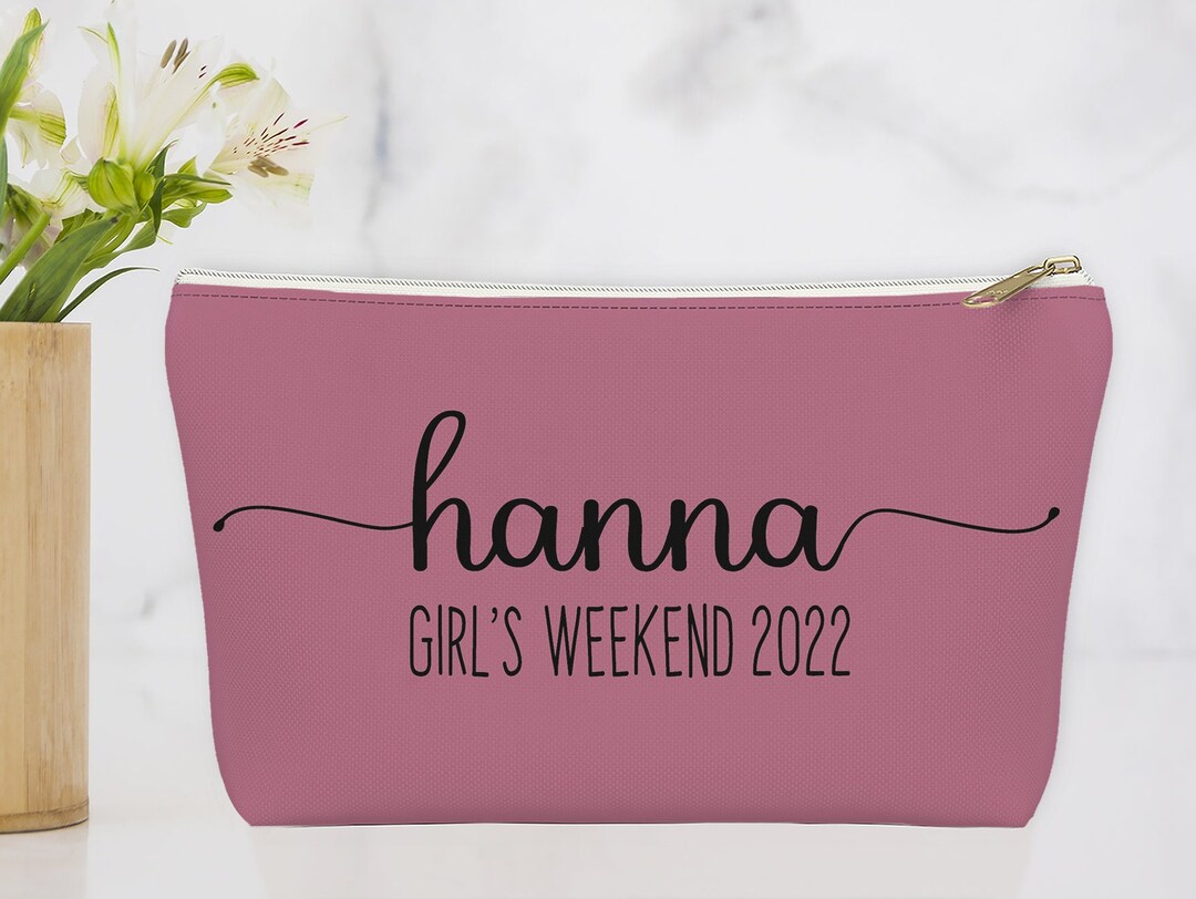 Girls Weekend Cosmetic Bag Personalized Girls Trip Makeup - Etsy
