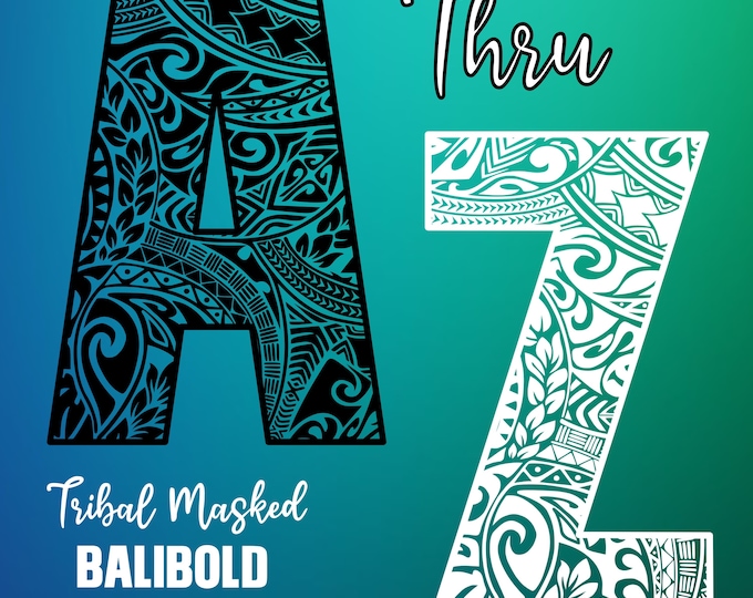 Polynesian Samoan Alphabet A-Z 26 Letters Digital Download Tribal Tatau ...