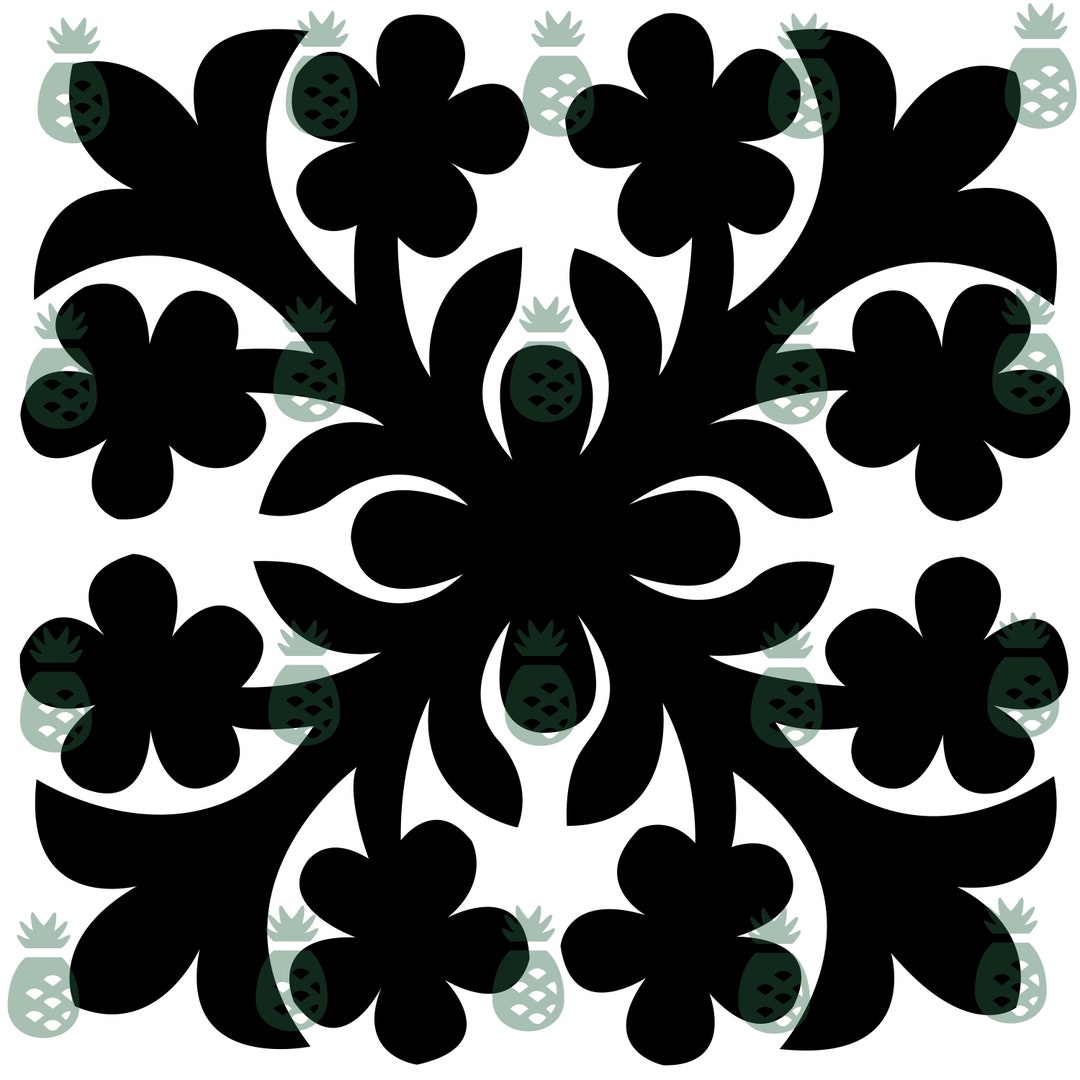 Plumeria Hawaiian Quilt Block Design SVG/PDF/PNG - Etsy