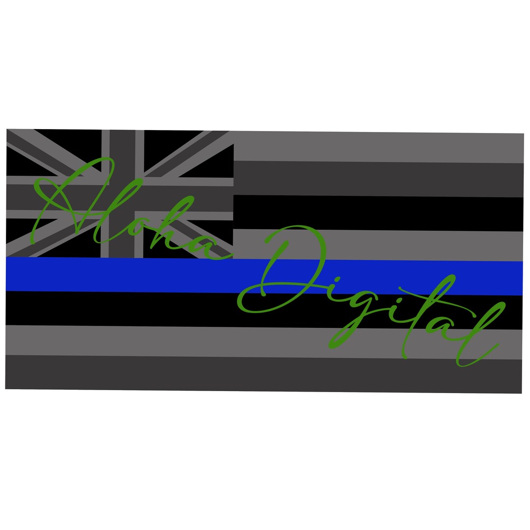 Thin Blue Line (TBL) Hawaiian Flag PNG/SVG - Etsy