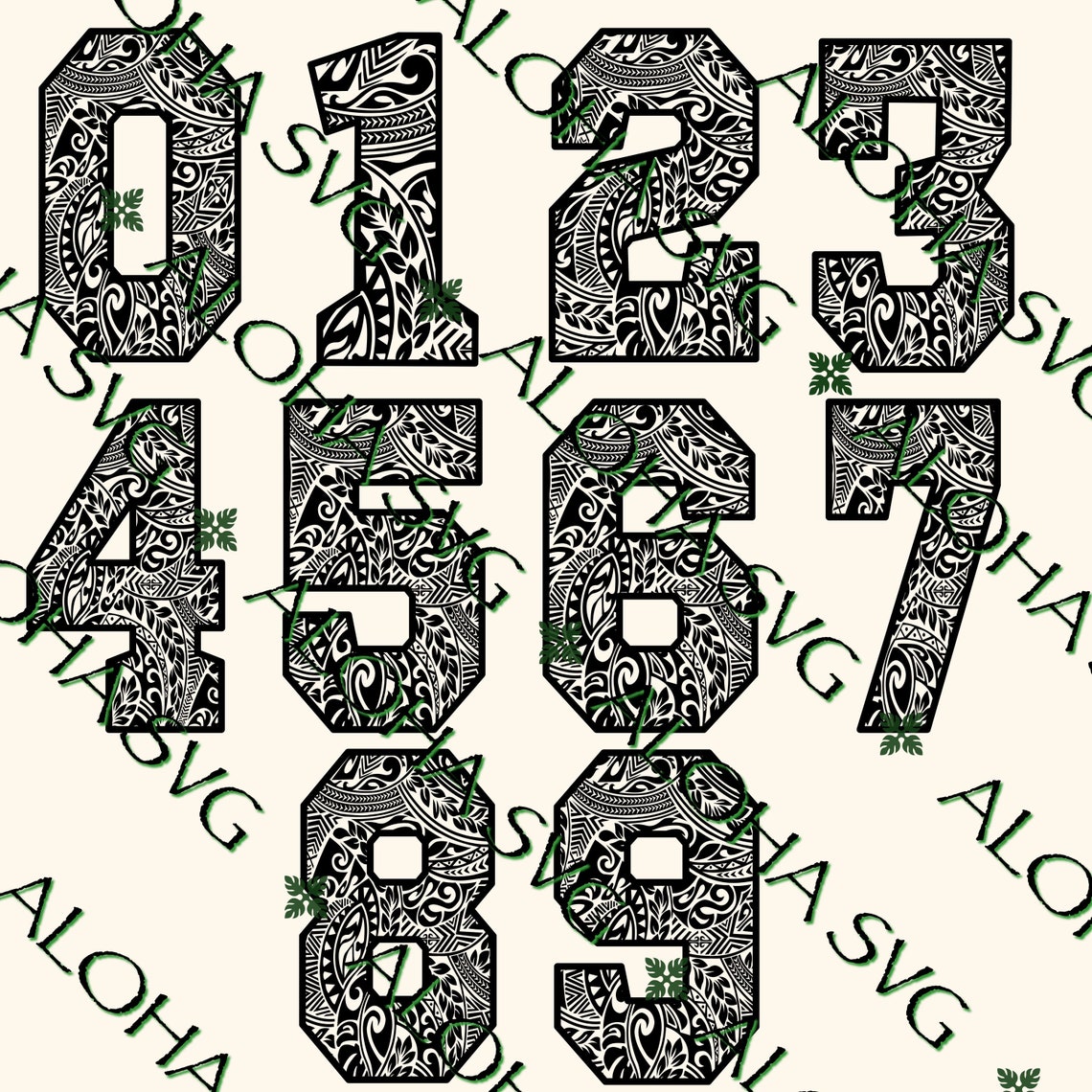 Polynesian Tribal Team Jersey Numbers Collegiate Font PNG Pack - Etsy