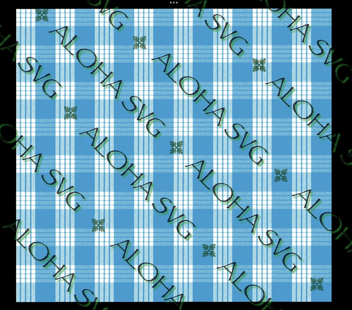 New Hawaiian Cyan Palaka Background PNG - Etsy