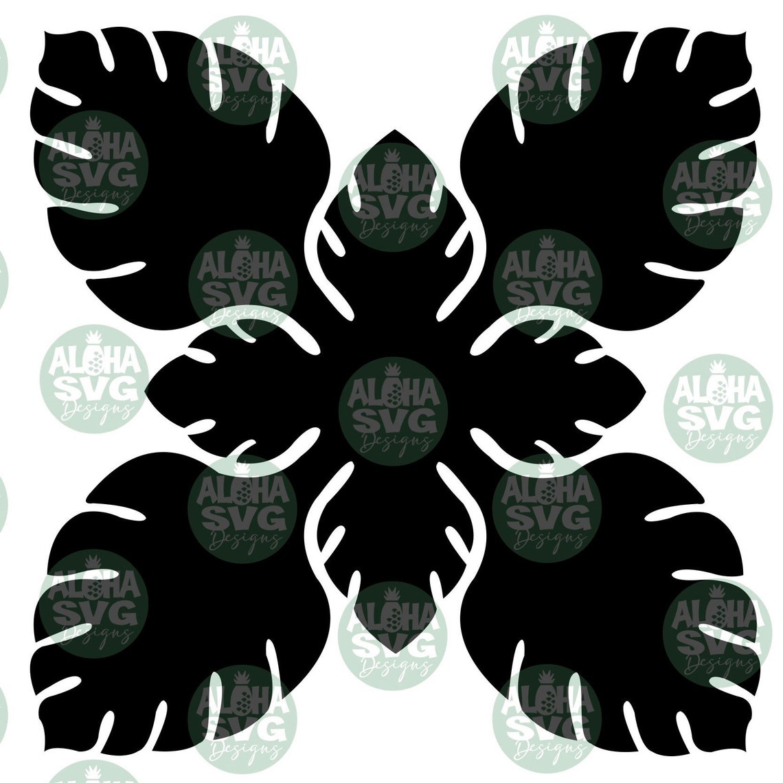 Monstera Hawaiian Quilt Block SVG/PDF/PNG | Etsy