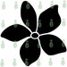 Plumeria Flower SVG 5-pack - Etsy