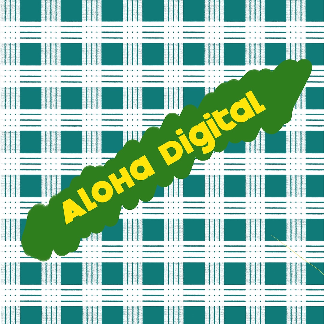 Teal Hawaiian Palaka Background PNG - Etsy