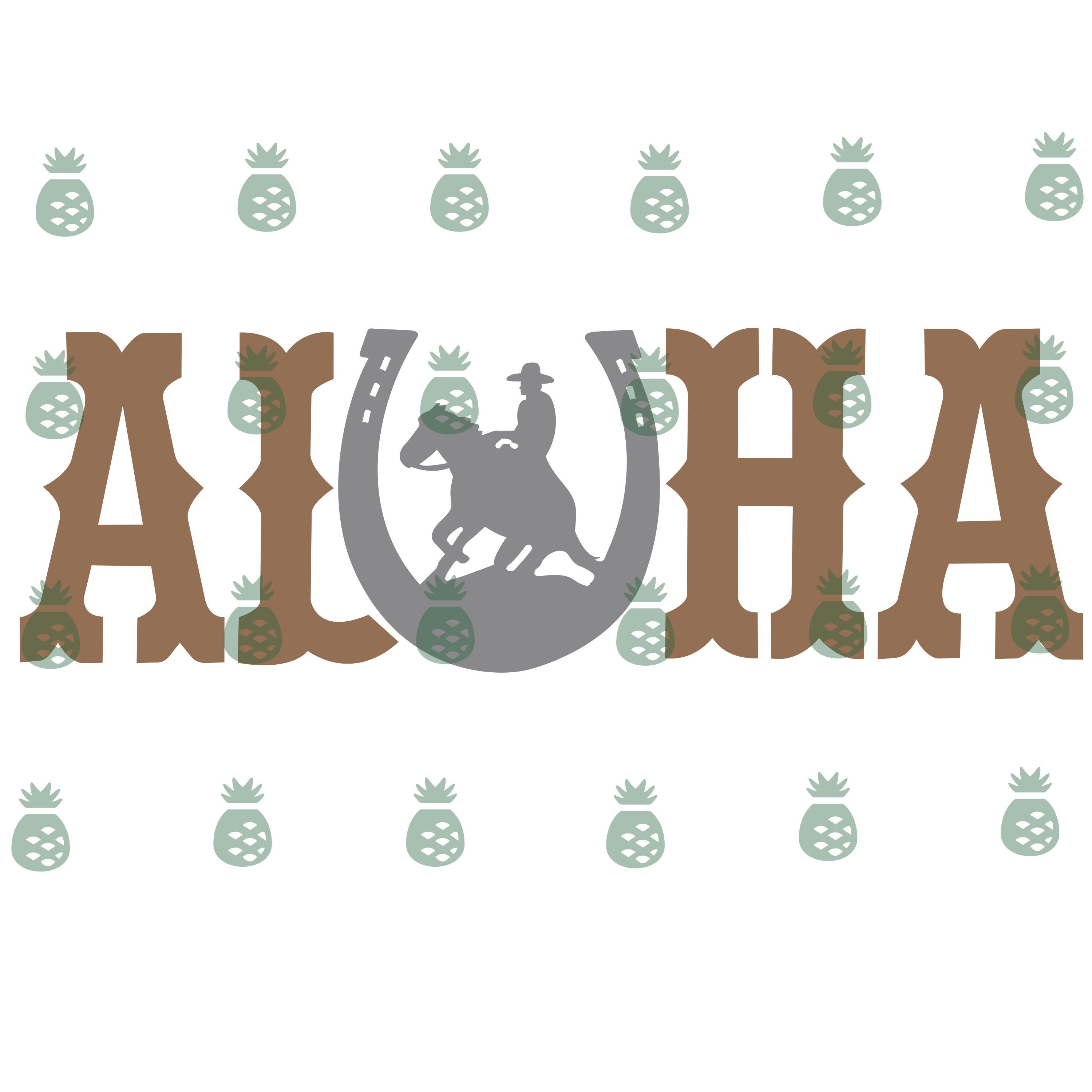 ALOHA Cowboy Text SVG - Etsy