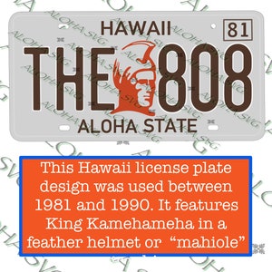 SVG/PNG 3 Hawaii “THE 808” Aloha State License Plate Designs - Etsy