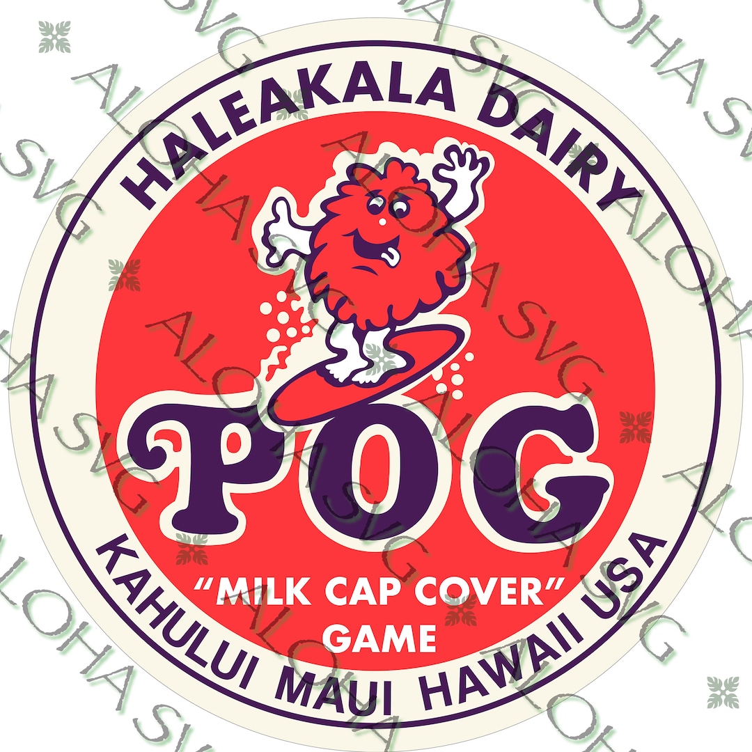 SVG/PNG Haleakala Dairy Pog Milk Cap Design - Etsy