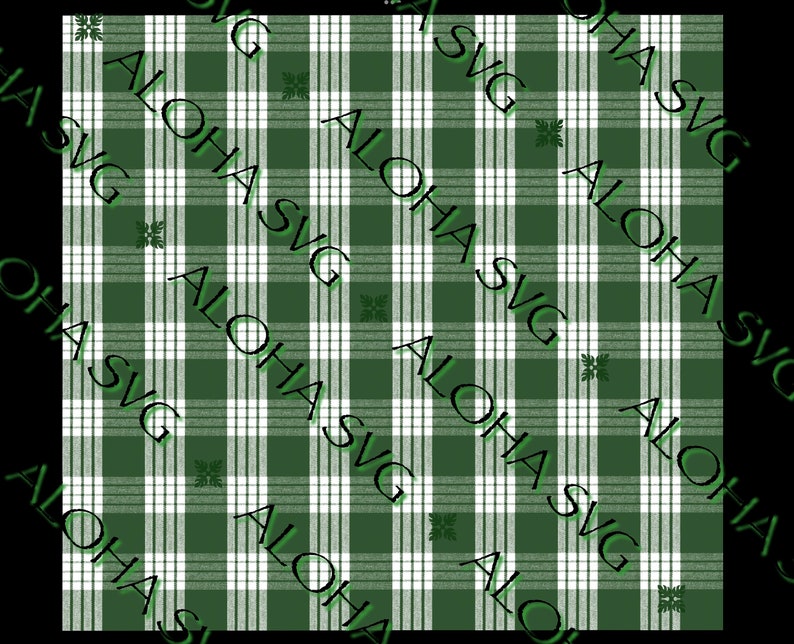New Hawaiian Green Palaka Background PNG - Etsy
