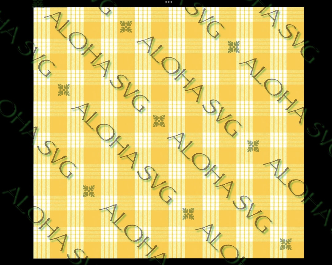 New! Hawaiian Yellow Palaka Background PNG - Etsy
