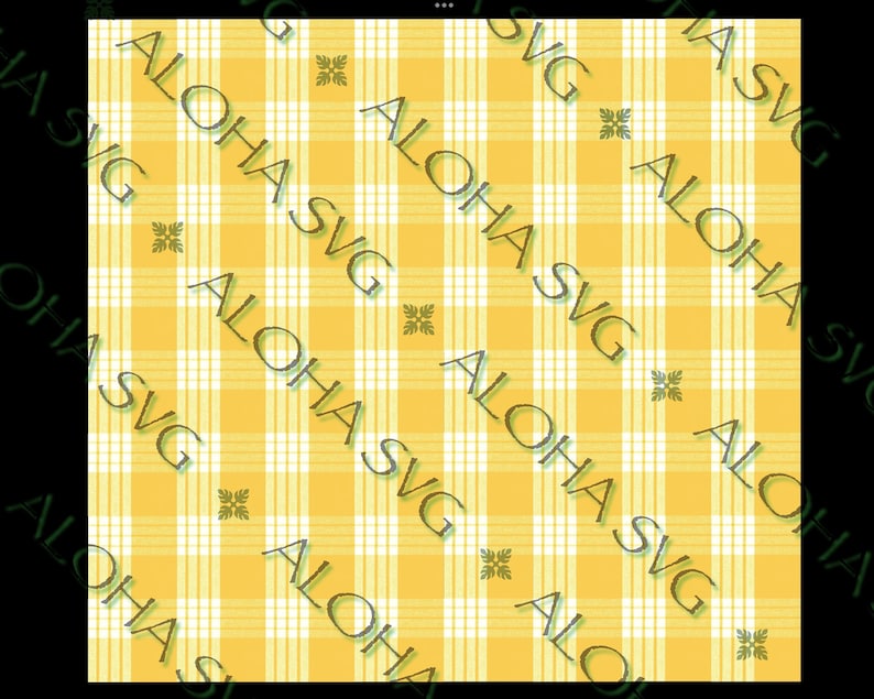 New! Hawaiian Yellow Palaka Background PNG - Etsy