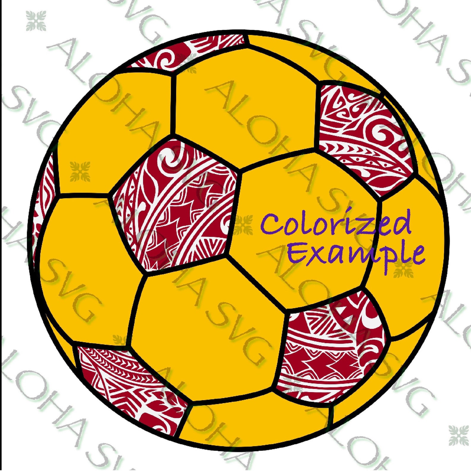 Polynesian Tribal Soccer Ball SVG/PNG - Etsy