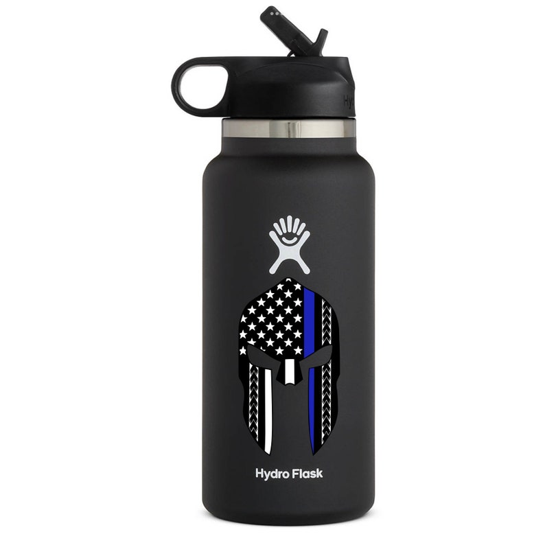 Thin Blue Line Police Spartan Helmet W/tribal Accent - Etsy