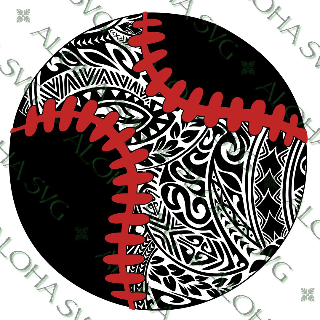 Polynesian Tribal Baseball/softball PNG *get 2 Files* - Etsy