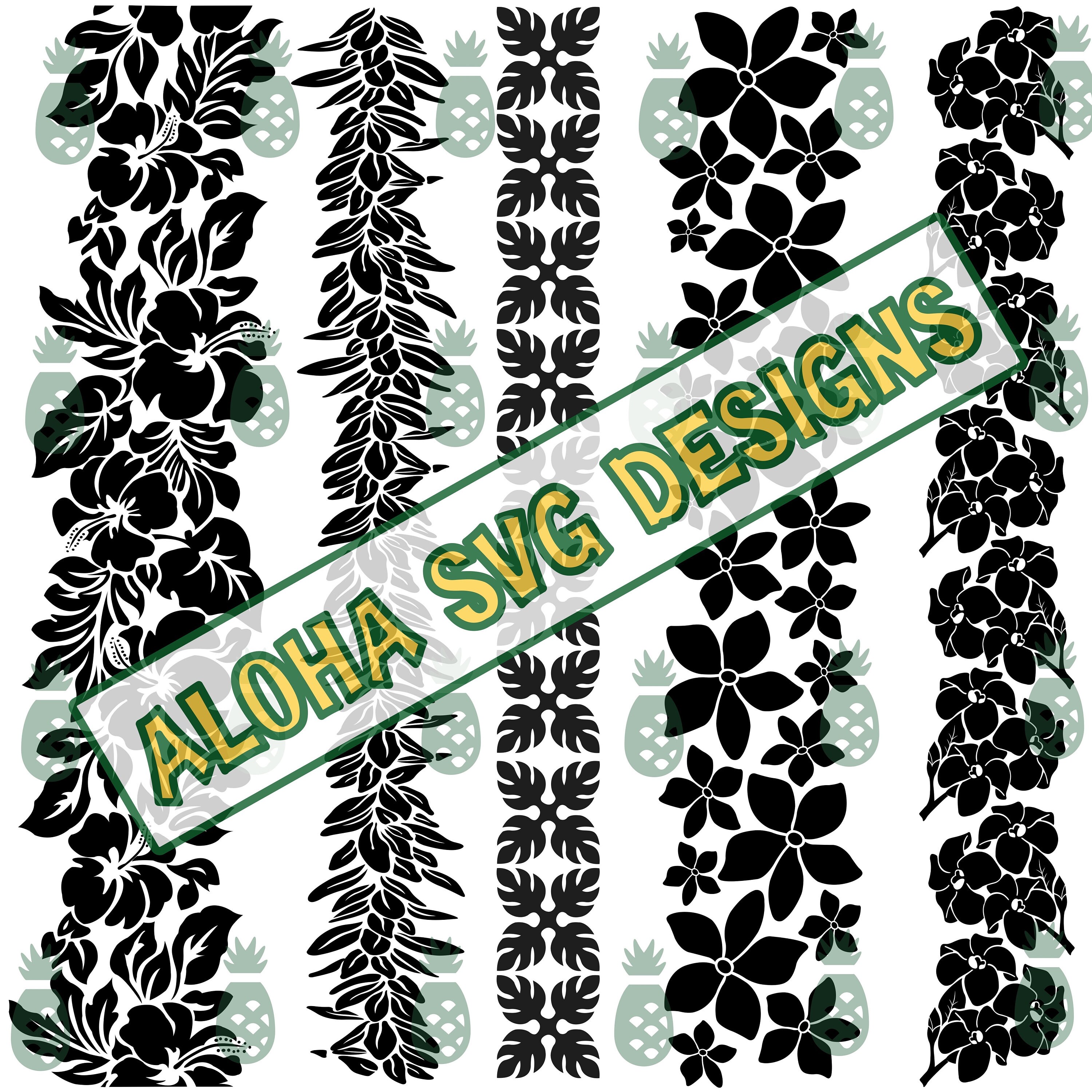 Hawaiian Flower Borders