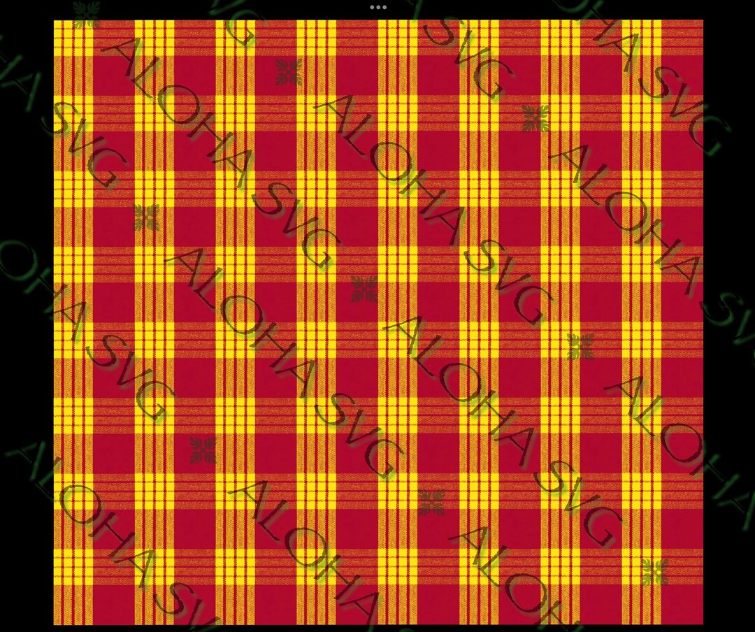 New! Hawaiian Red & Yellow Palaka Background PNG - Etsy