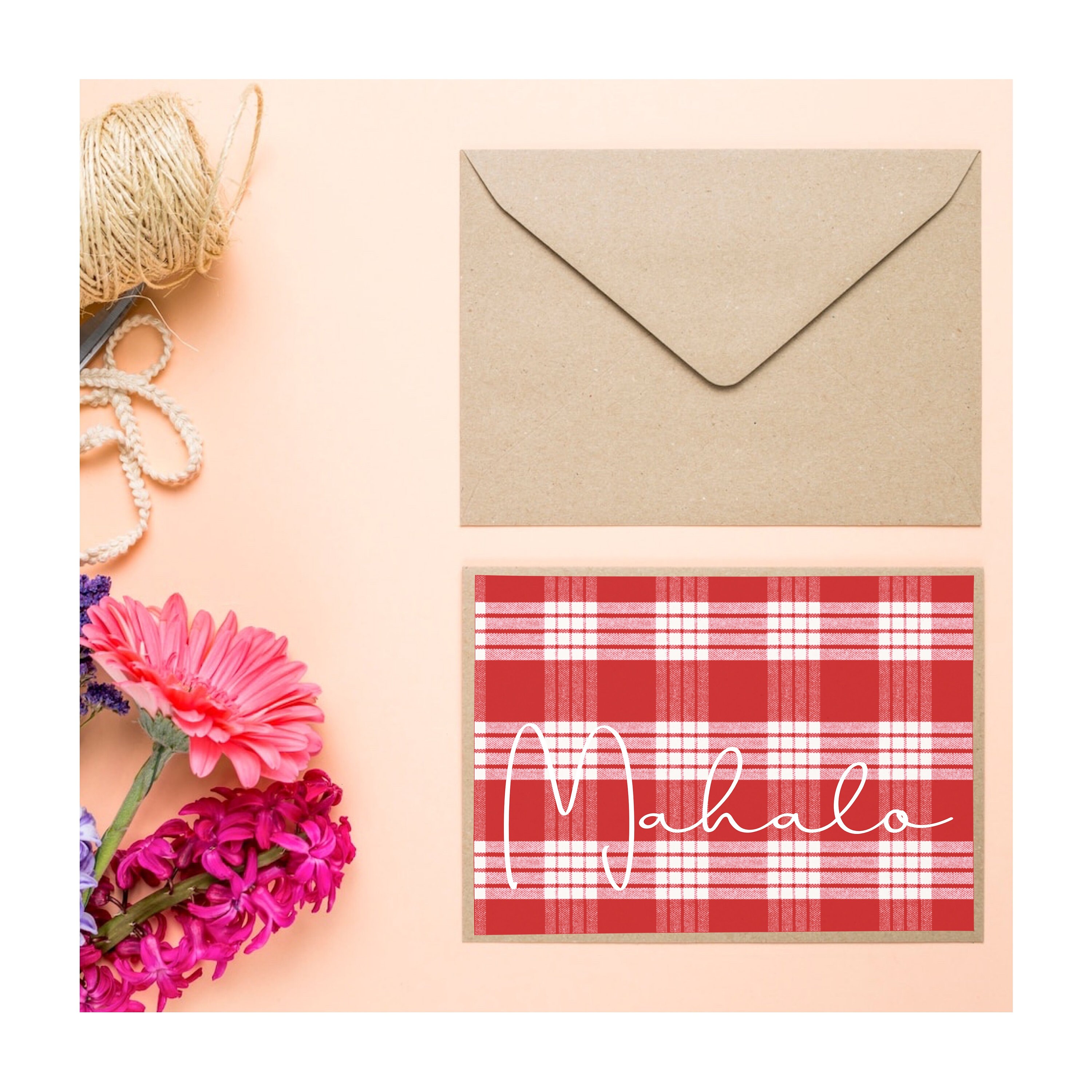 New! Hawaiian Red Palaka Background PNG - Etsy