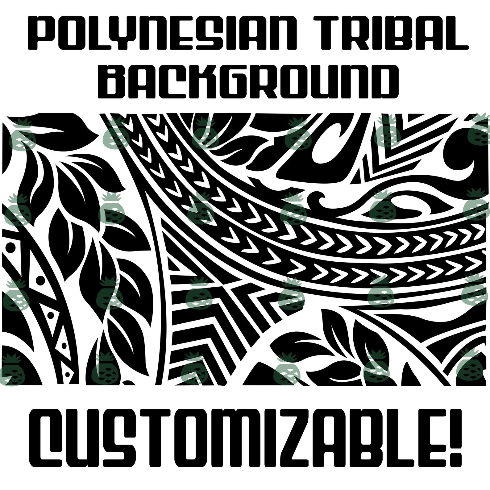 Polynesian Tribal Background SVG/PNG/PDF Design - Etsy
