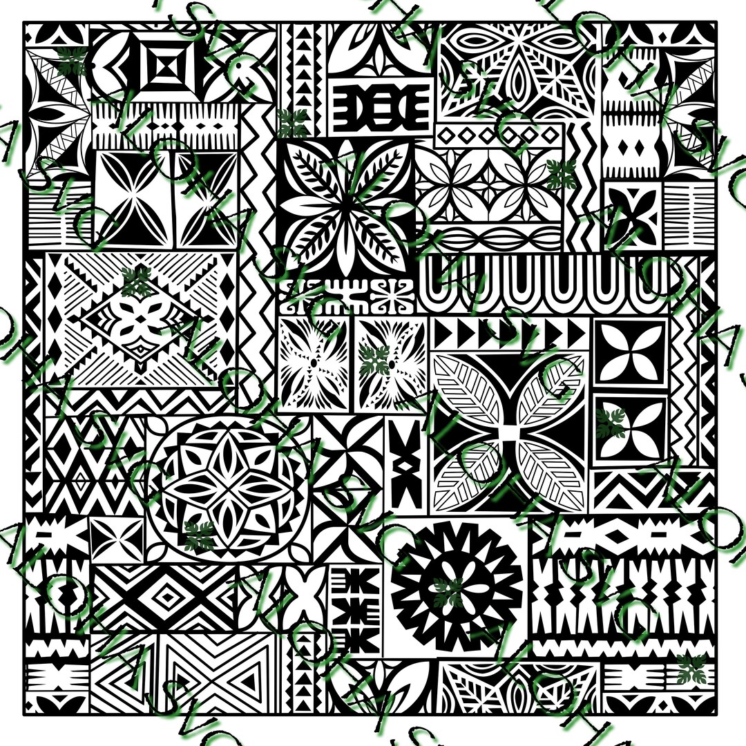SVG/PNG/PDF Polynesian Tapa (kapa) Style Background - Etsy