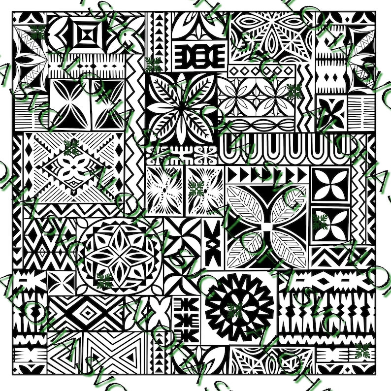 SVG/PNG/PDF Polynesian Tapa kapa Style Background - Etsy