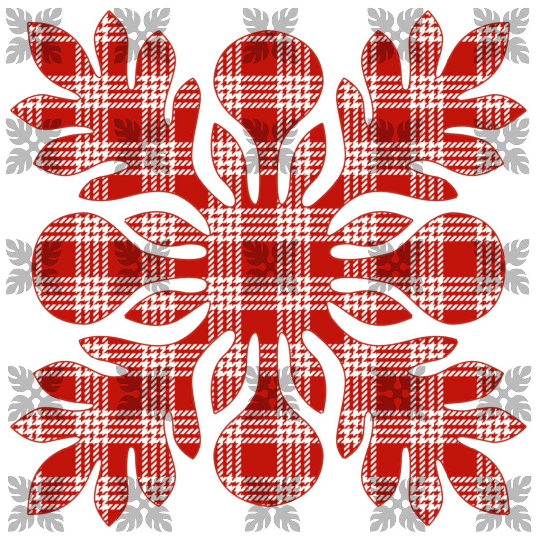 NEW Hawaiian Red Palaka Ulu Design SVG/PNG - Etsy