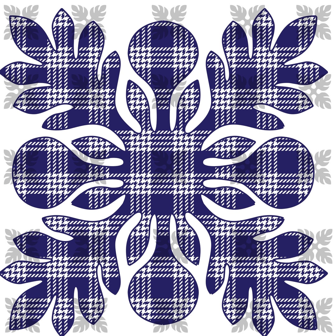 NEW Hawaiian Navy Palaka Ulu Design SVG/PNG - Etsy