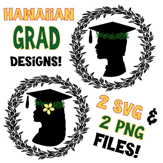 Hawaiian Graduate Girl and Boy SVG/PNG - Etsy