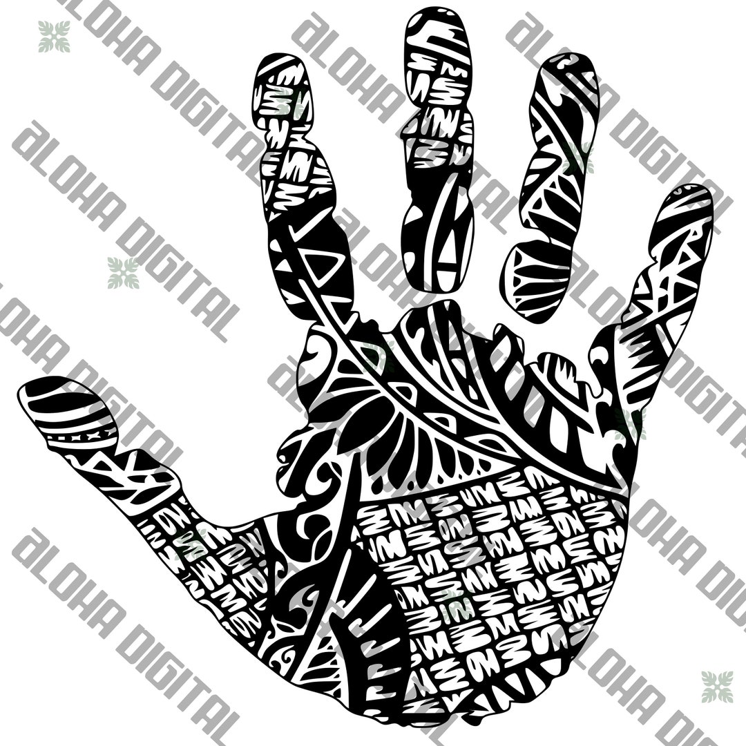 Polynesian Tribal Handprint II - SVG & PNG - Etsy