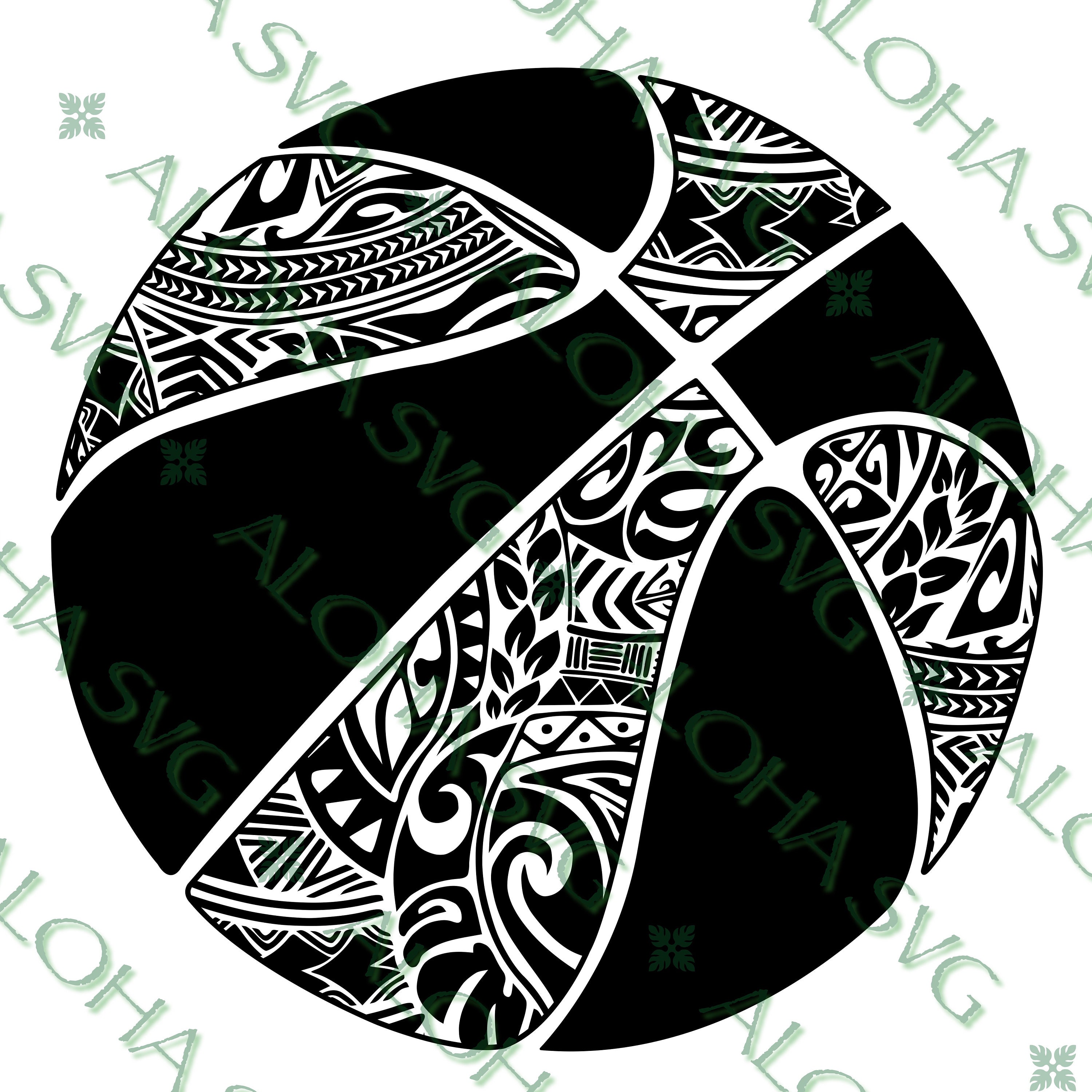 Polynesian Tribal Basketball PNG - Etsy