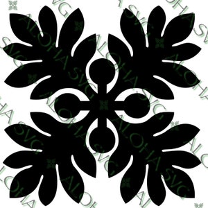 Ulu Hawaiian Quilt Block Design SVG/PDF/PNG - Etsy