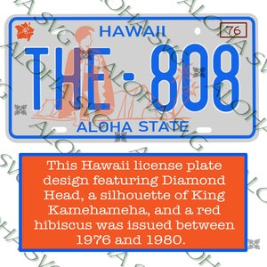 SVG/PNG 3 Hawaii “THE 808” Aloha State License Plate Designs - Etsy